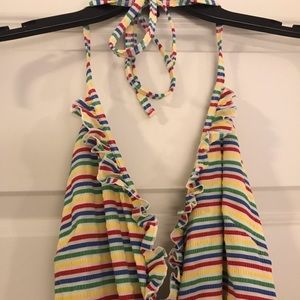 SOLID & STRIPED | Swim | Solid Striped Rainbow Striped One Piece ...